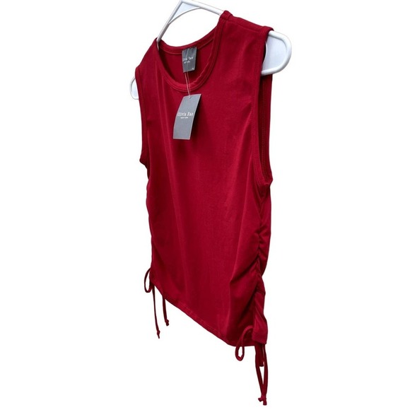 Olivia Rae | Tops | Nwt Olivia Rae Red Sleeveless Shirt Cinched Side ...